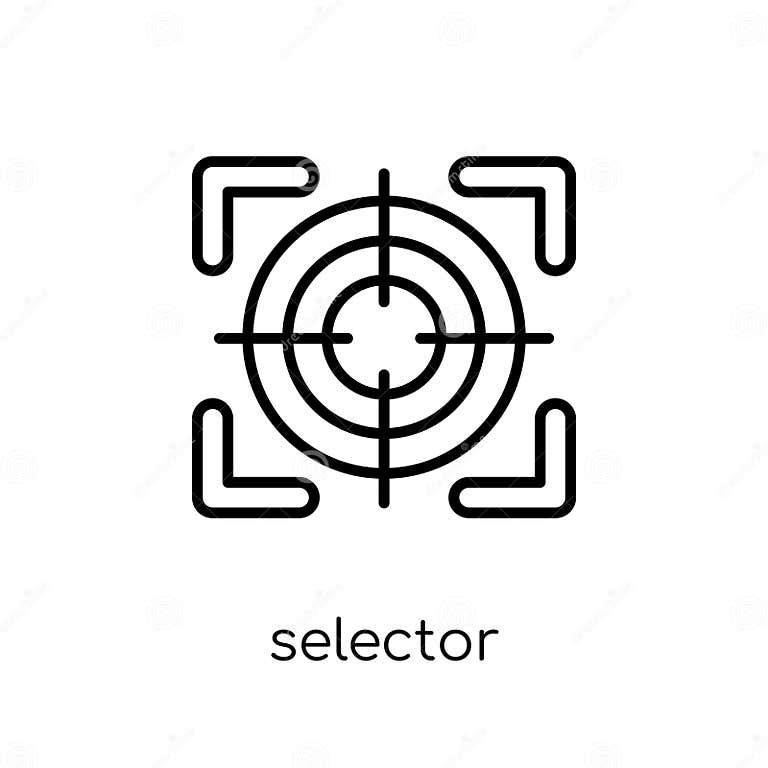 Selector Icon. Trendy Modern Flat Linear Vector Selector Icon on Stock ...