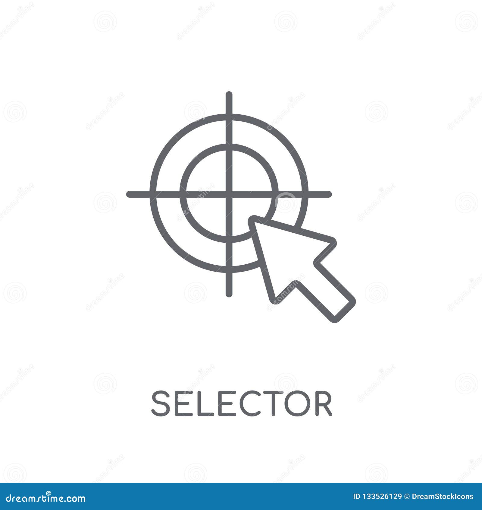 Selector Linear Icon. Modern Outline Selector Logo Concept on Wh Stock ...