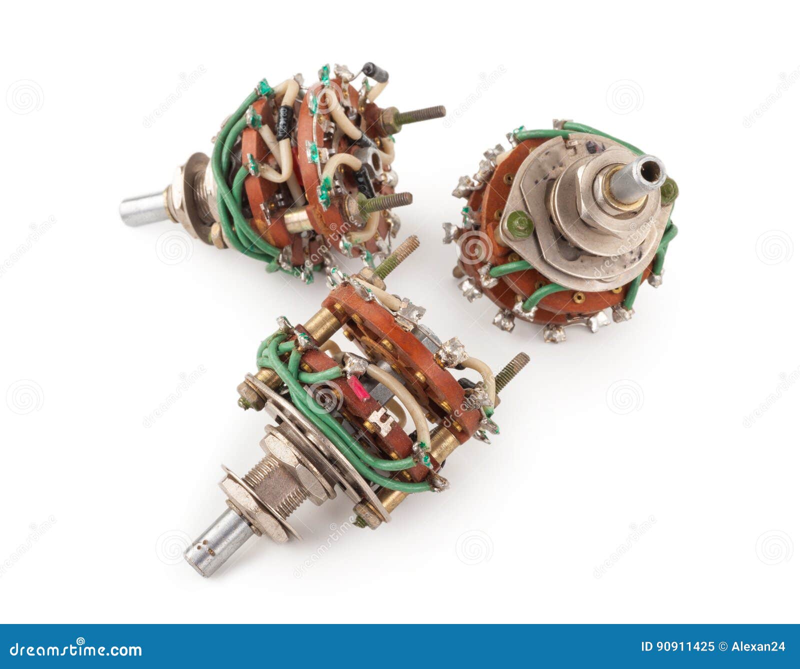 Selector Switch Of Control Panel, Industrial Plant. Stock Photo ...