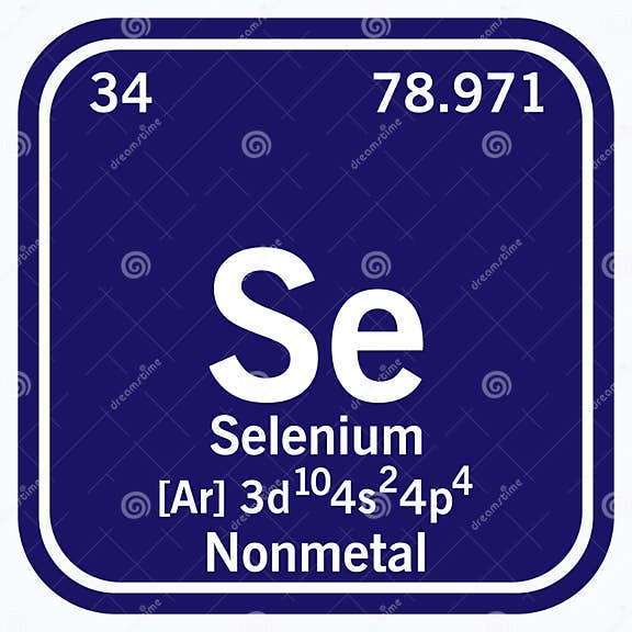 Selen Periodische Tabelle Der Elemente Vector Abbildung 10 Vektor ...