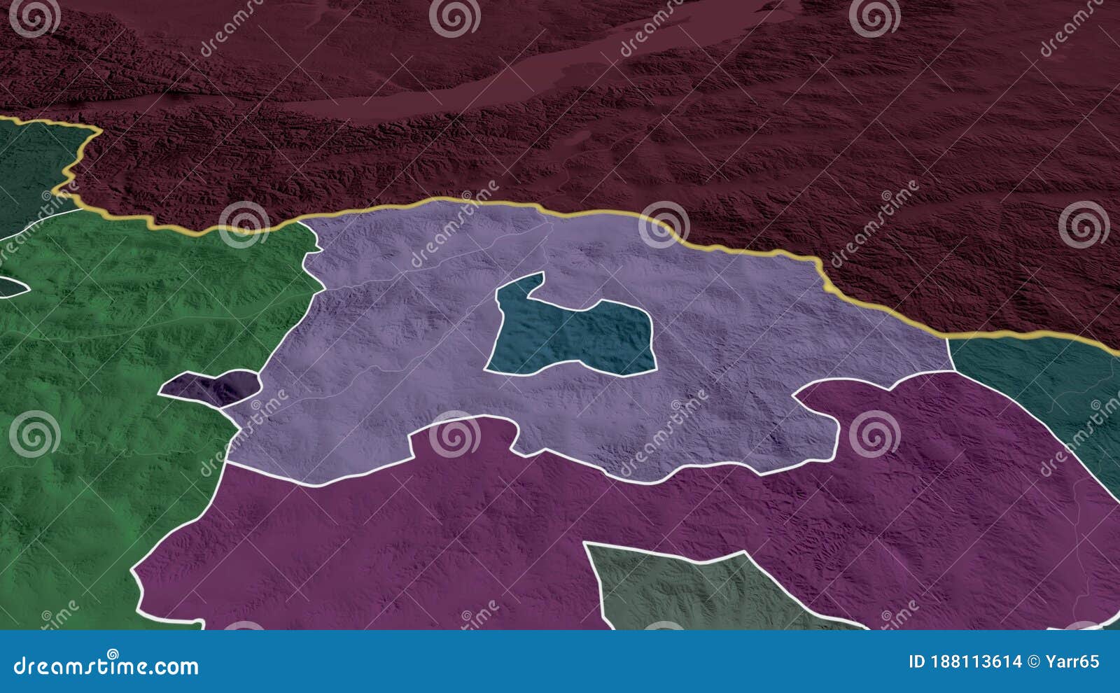Selenge, Mongolia - Highlighted. Administrative Stock Illustration ...