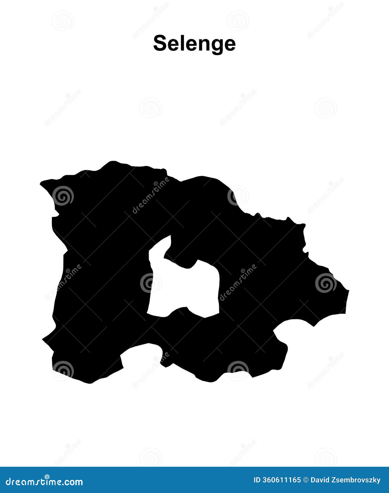 Selenge outline map stock illustration. Illustration of outline - 360611165