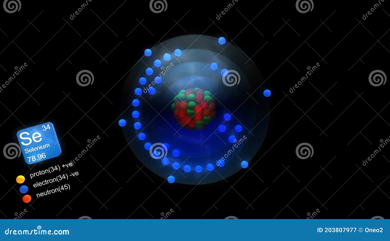 Selenium Atom, with Element`s Symbol Stock Video - Video of research ...