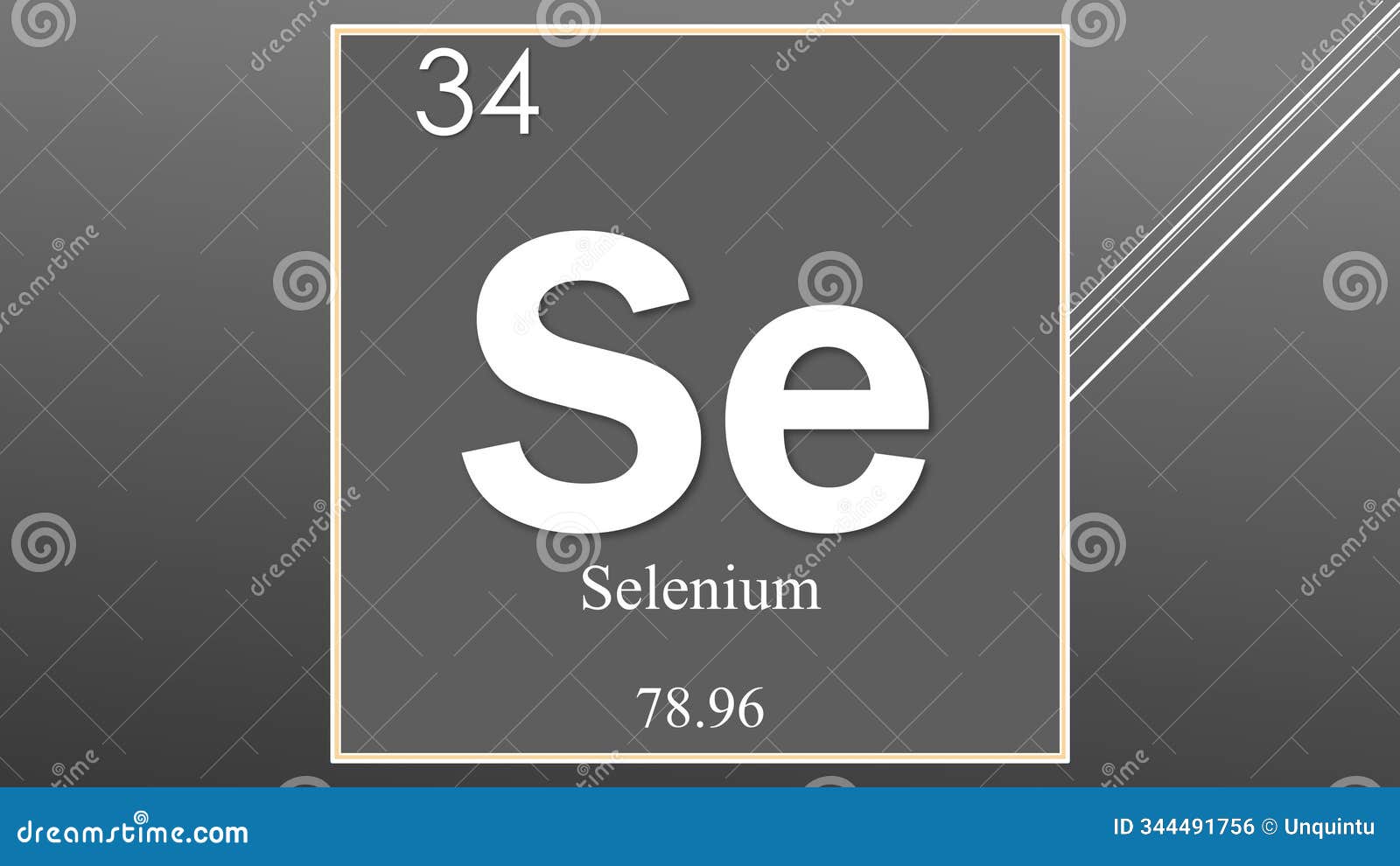 Selenium Chemical Element Symbol on Gray Abstract Background Stock ...