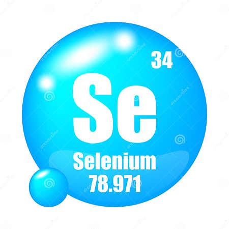 Selenium Element Icon. Atomic Number 34. Selenium 78.971 Mass. Vector ...