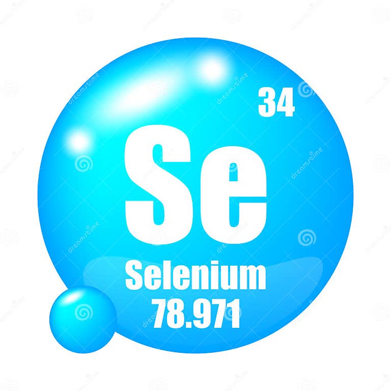 Selenium Element Icon. Atomic Number 34. Selenium 78.971 Mass. Vector ...