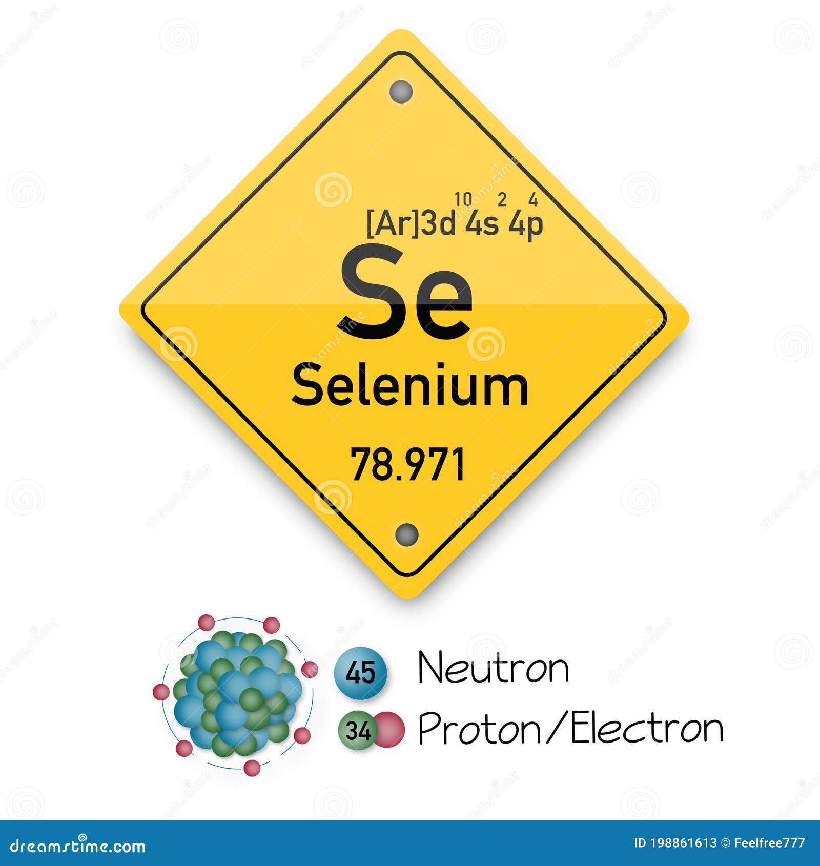 Selenium, Se, Periodic Table Element Royalty-Free Cartoon ...