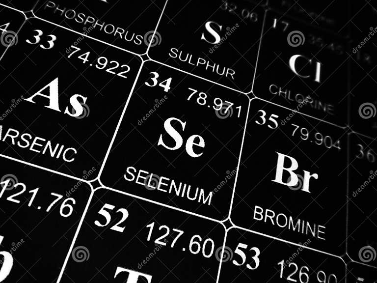 Selenium on the Periodic Table of the Elements Stock Image - Image of ...