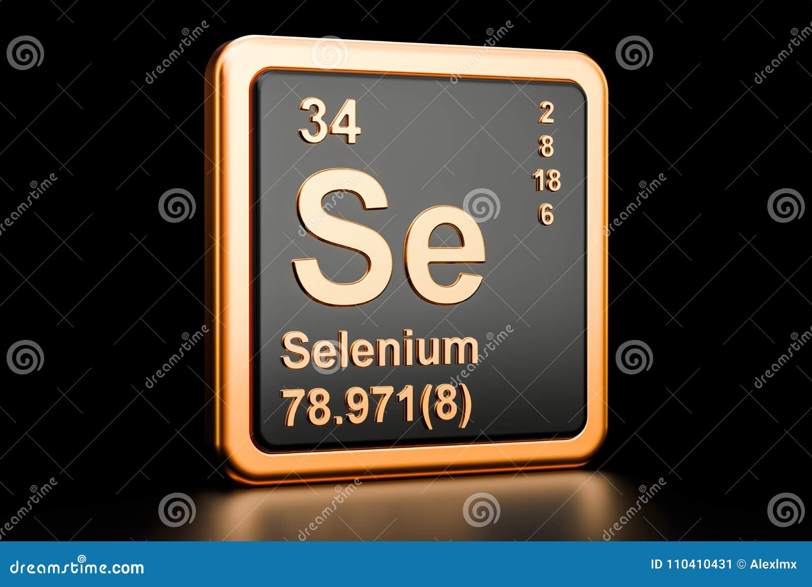 Selenium Se Element Symbol From Periodic Table Series Royalty Free