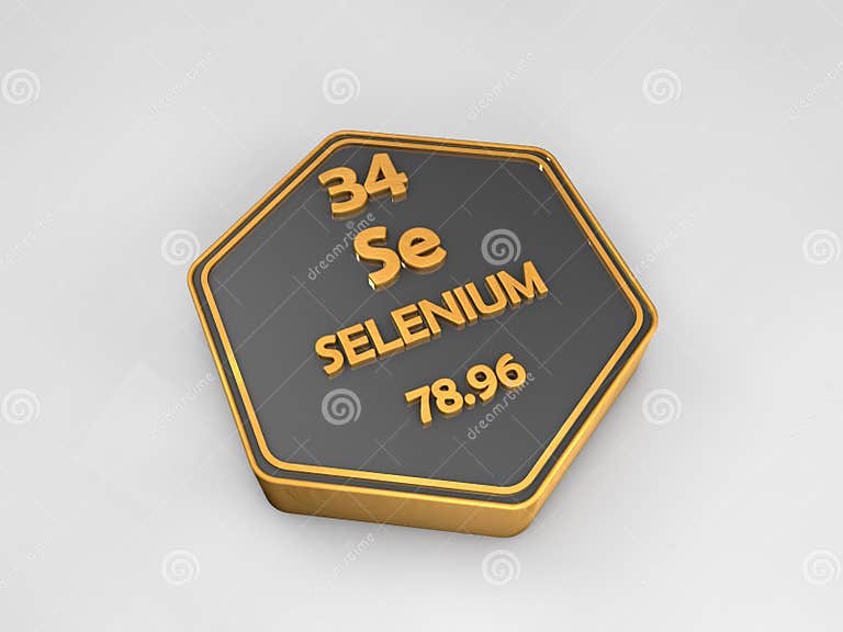 Selenium - Se - Chemical Element Periodic Table Hexagonal Shape Stock ...