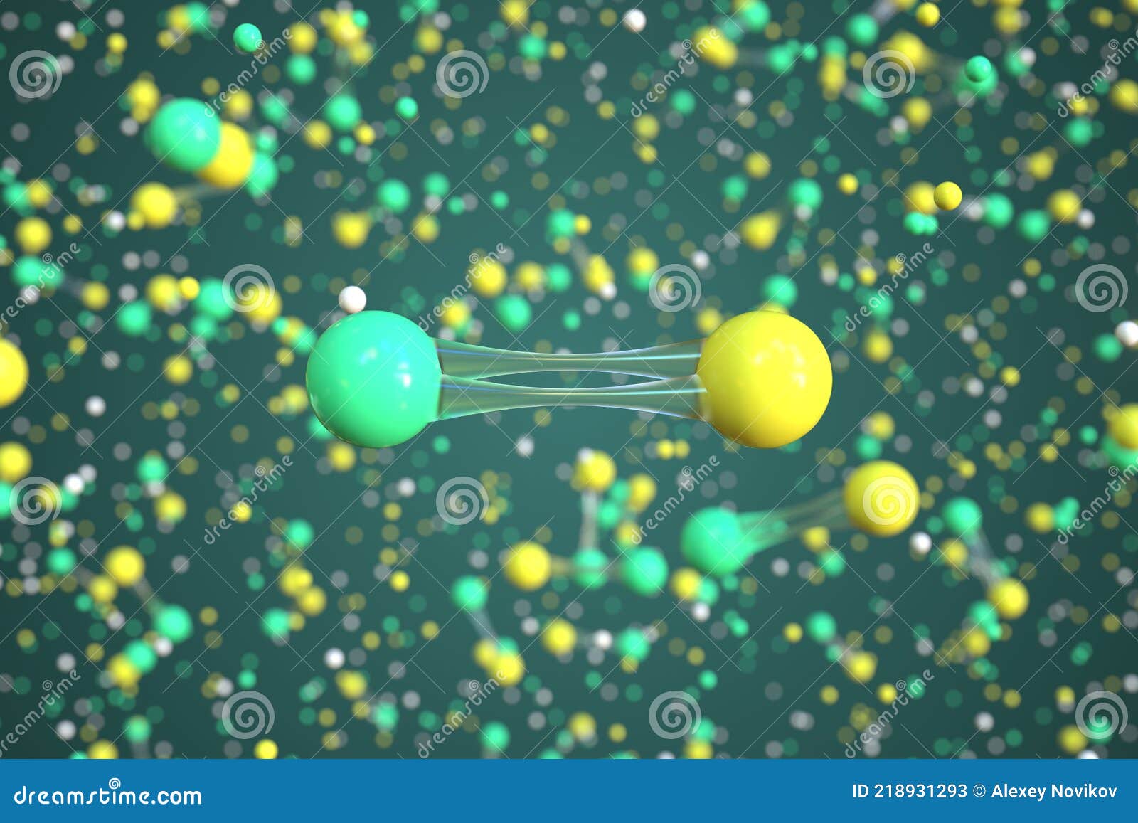 Selenium Sulfide Molecule. Conceptual Molecular Model. Chemical 3d ...