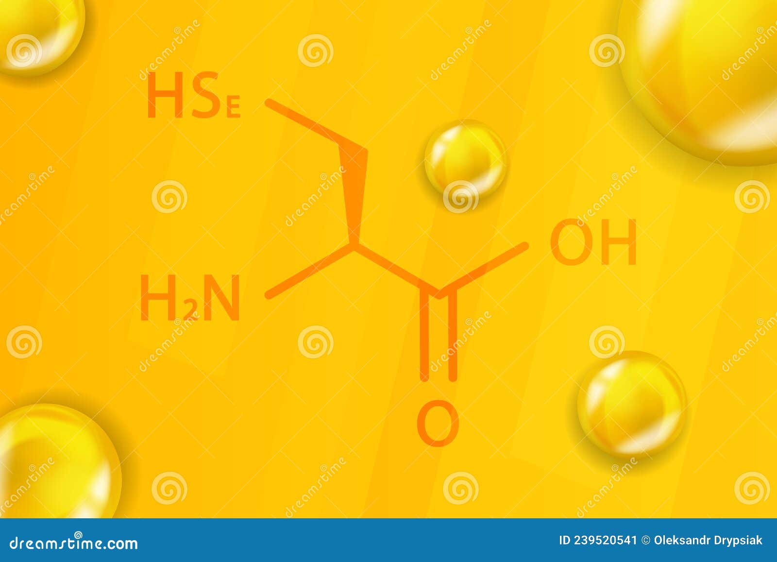 Selenocysteine Chemical Formula. Selenocysteine 3D Realistic Chemical ...