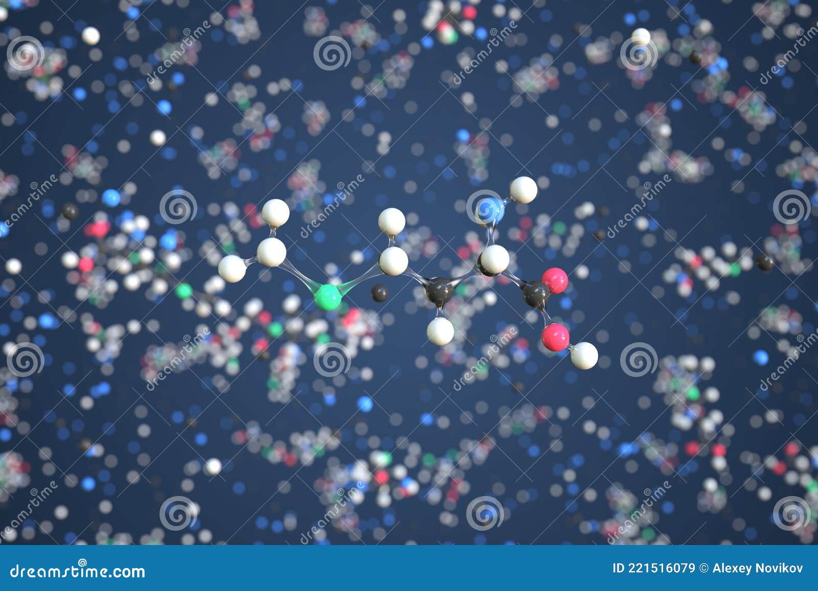 Selenomethionine Molecule Made with Balls, Conceptual Molecular Model ... Selenomethionine Molecule Made with Balls, Conceptual Molecular Model ...