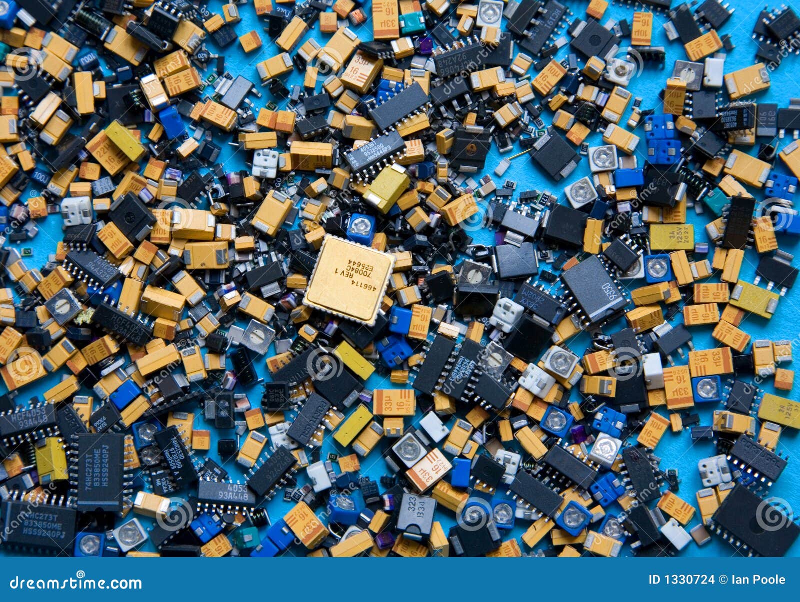 Selezione Dei Componenti Elettronici Fotografia Stock - Immagine di ...