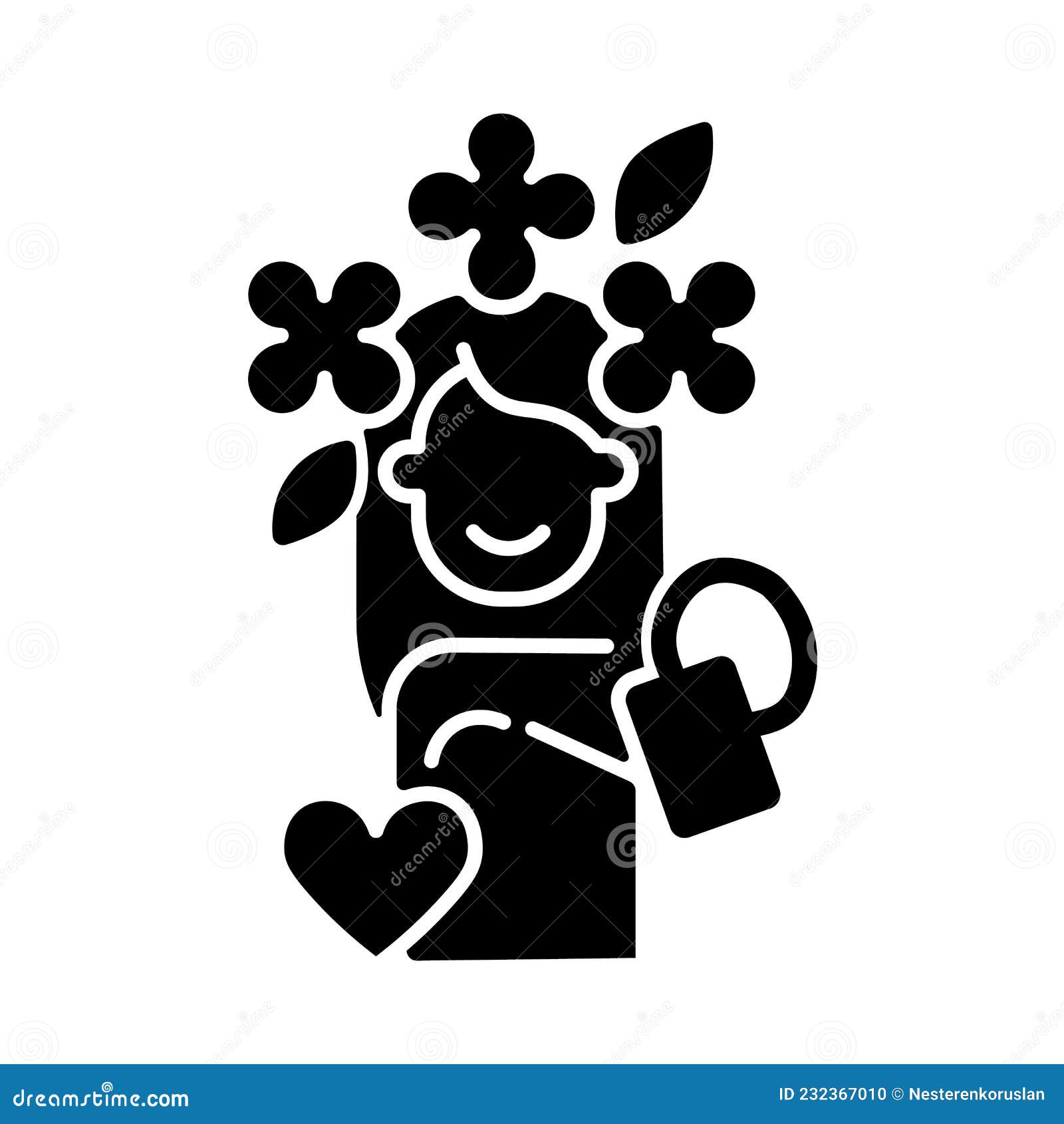 Self Acceptance Black Glyph Icon Stock Vector - Illustration of icon ...