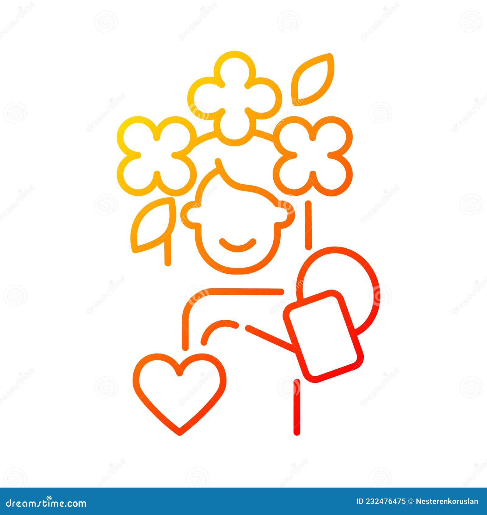 Self Acceptance Gradient Linear Vector Icon Stock Vector - Illustration ...