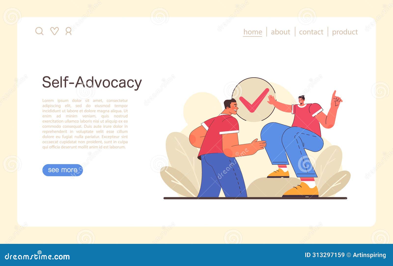 Self Advocacy Concept. Flat Vector Stock Vector - Illustration of talk ...