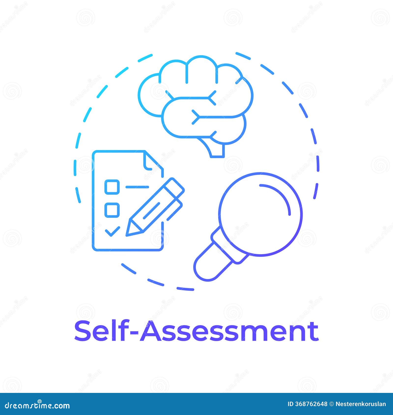 Assessment Blue Stamp Cartoon Vector | CartoonDealer.com #119743315