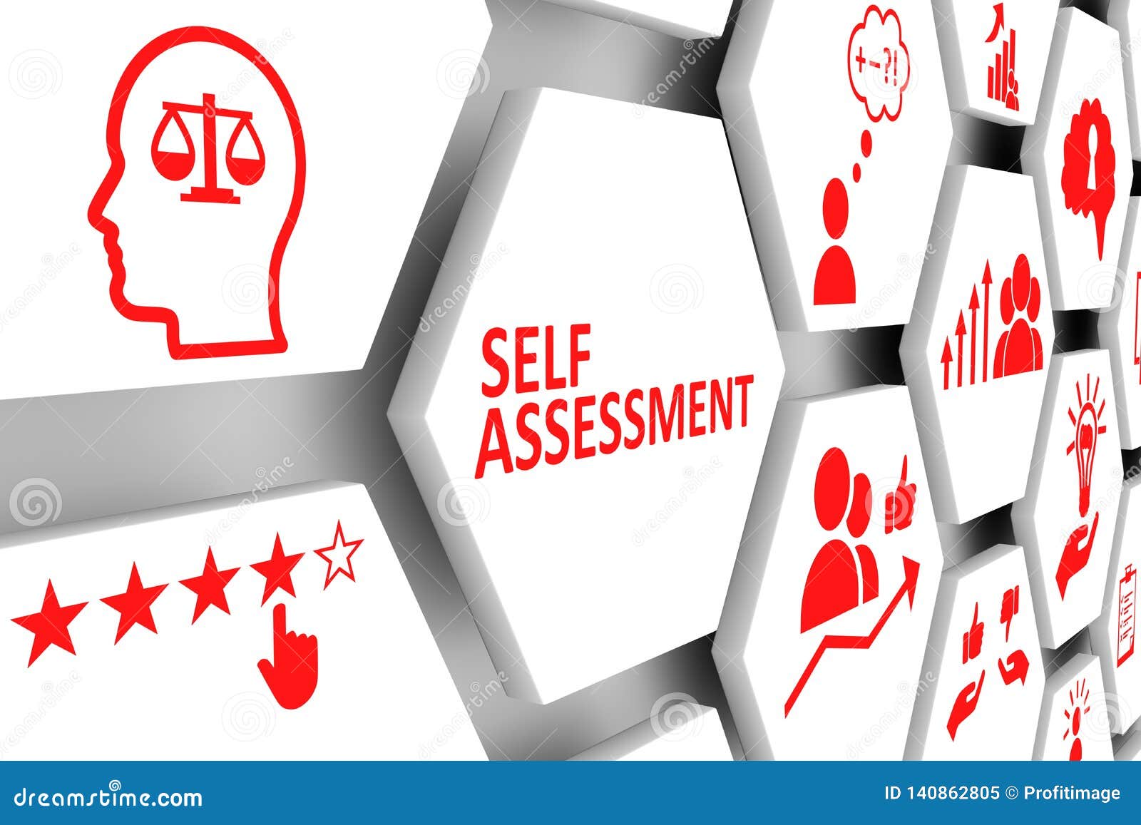 ASSESSMENT Concept With Icons And Signs Cartoon Vector | CartoonDealer ...