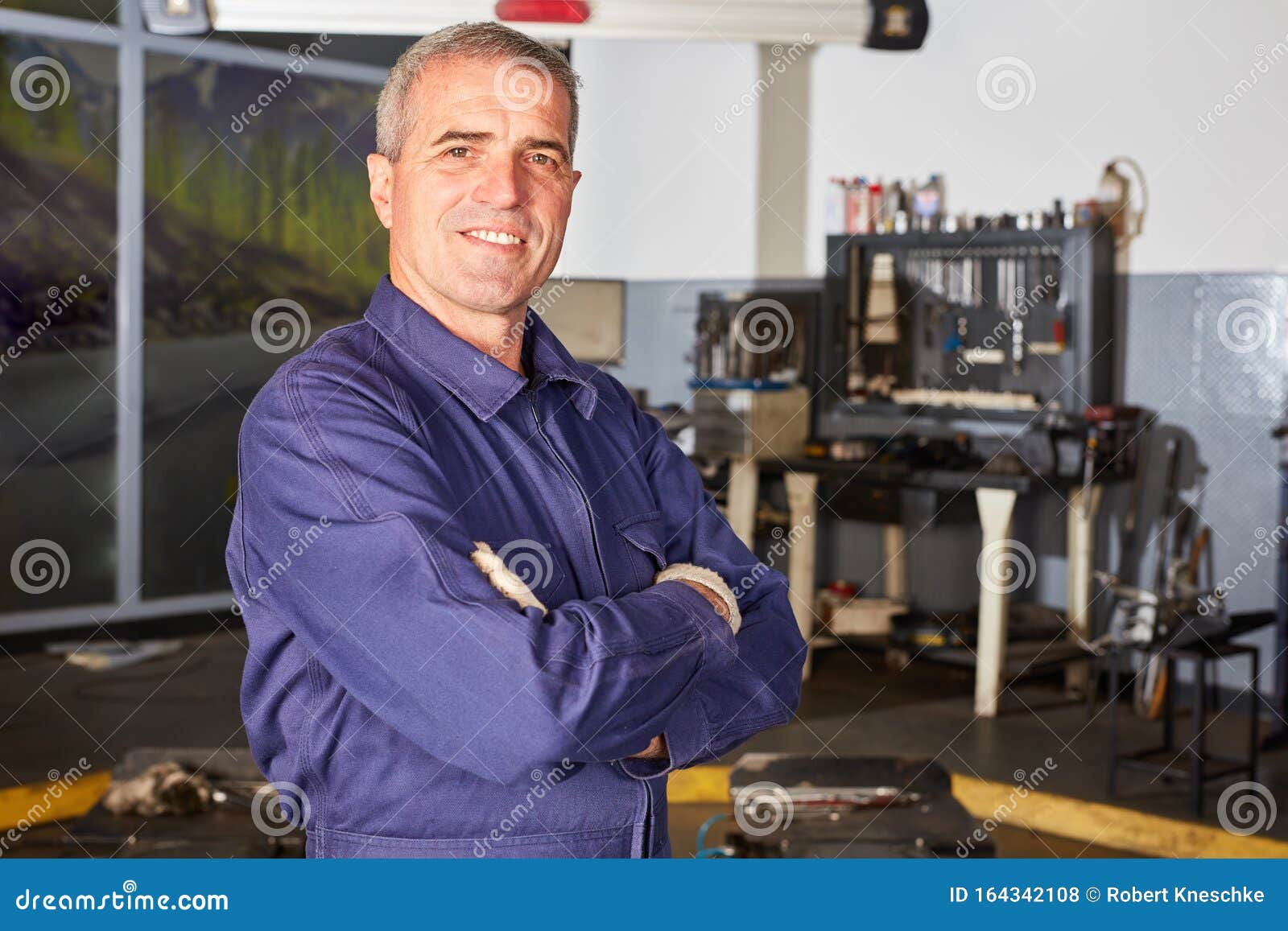 Self-assured Mechatronics Engineer or Mechanic Stock Photo - Image of ...