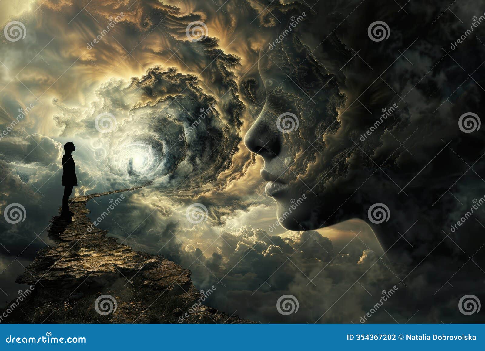 Self-awareness and Introspection Concept Showing Calm and Reflective ...