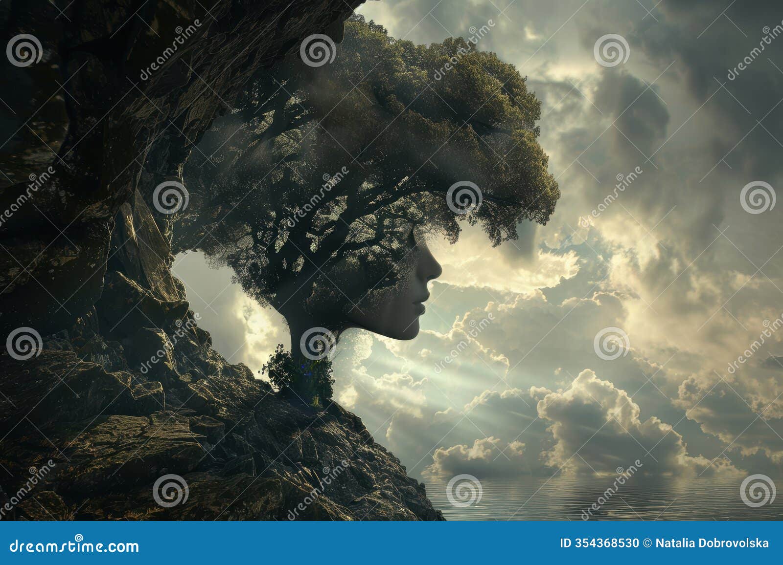 Self-awareness and Introspection Concept Showing Calm and Reflective ...