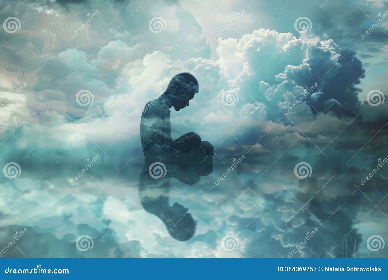 Self-awareness and Introspection Concept Showing Calm and Reflective ...