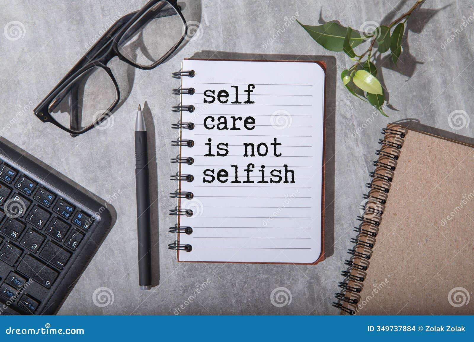 Self Care is Not Selfish Inspirational Reminder Stock Photo - Image of ...