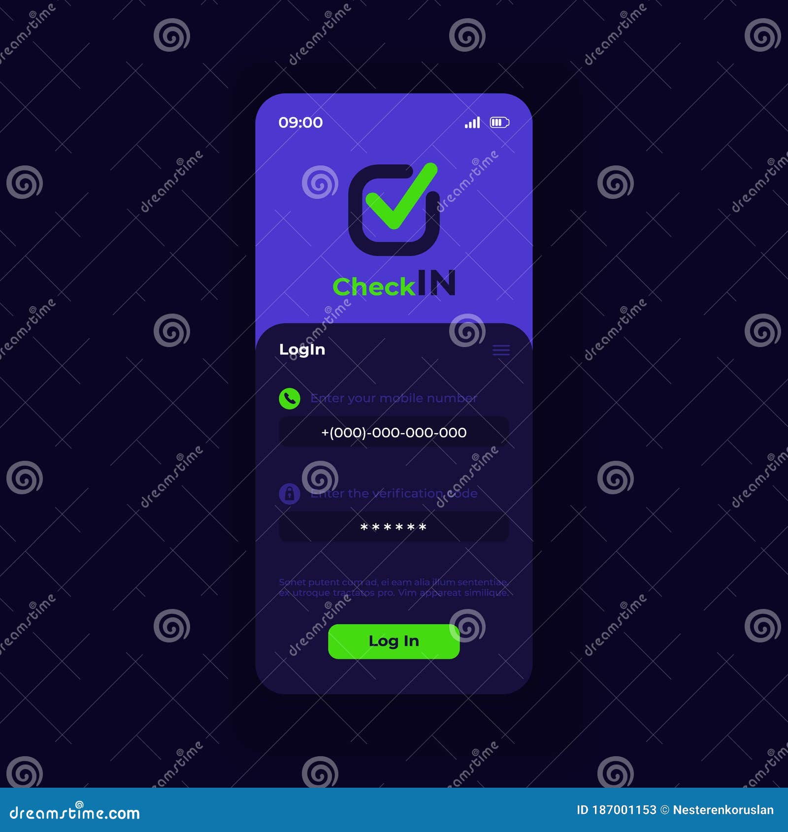Self Check in App Smartphone Interface Vector Template Stock Vector ... Self Check in App Smartphone Interface Vector Template Stock Vector ...