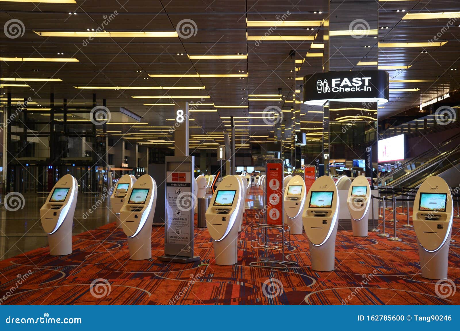Singapore - Self Check- In Counters At Changi Airport In Terminal 4 ...