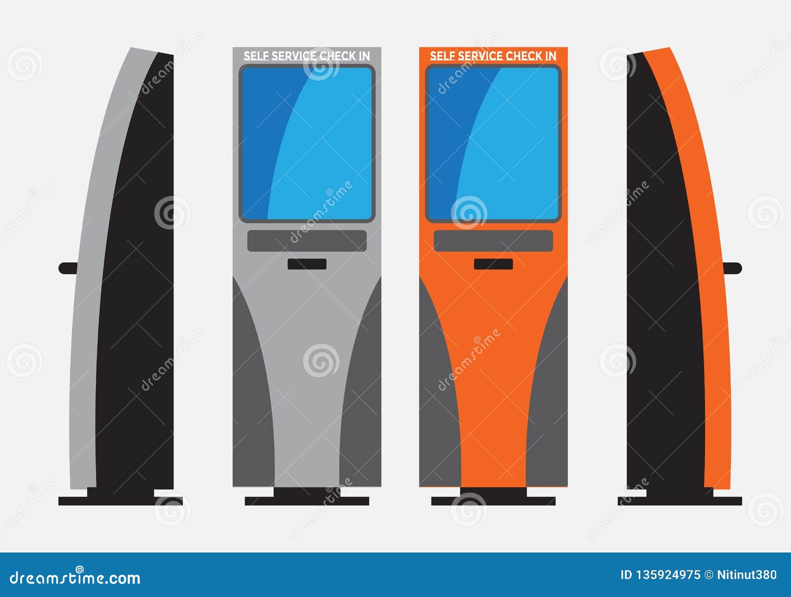 Self Check machine Vector stock illustration. Illustration of design ...