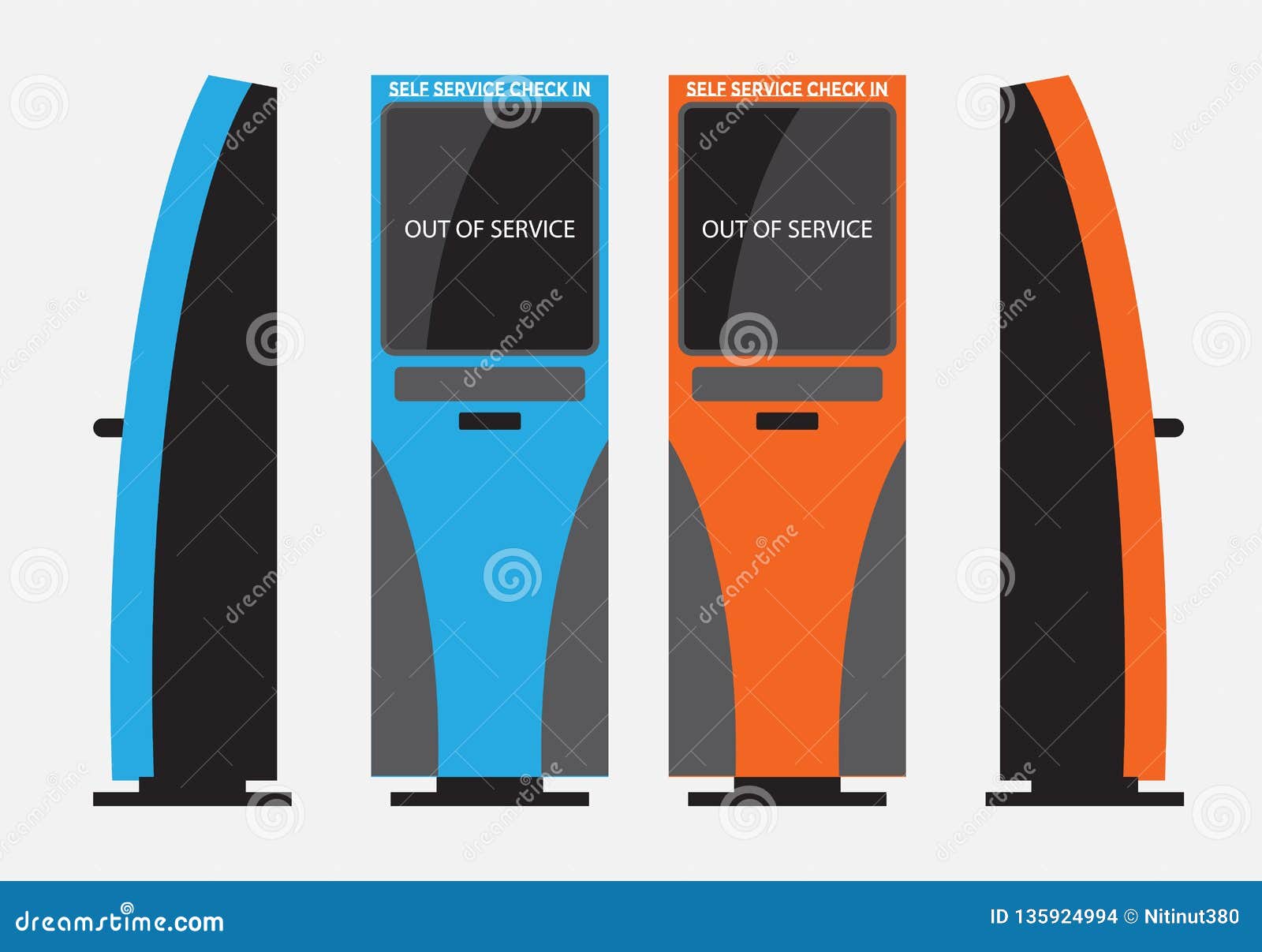 Self Check machine Vector stock illustration. Illustration of shop ...