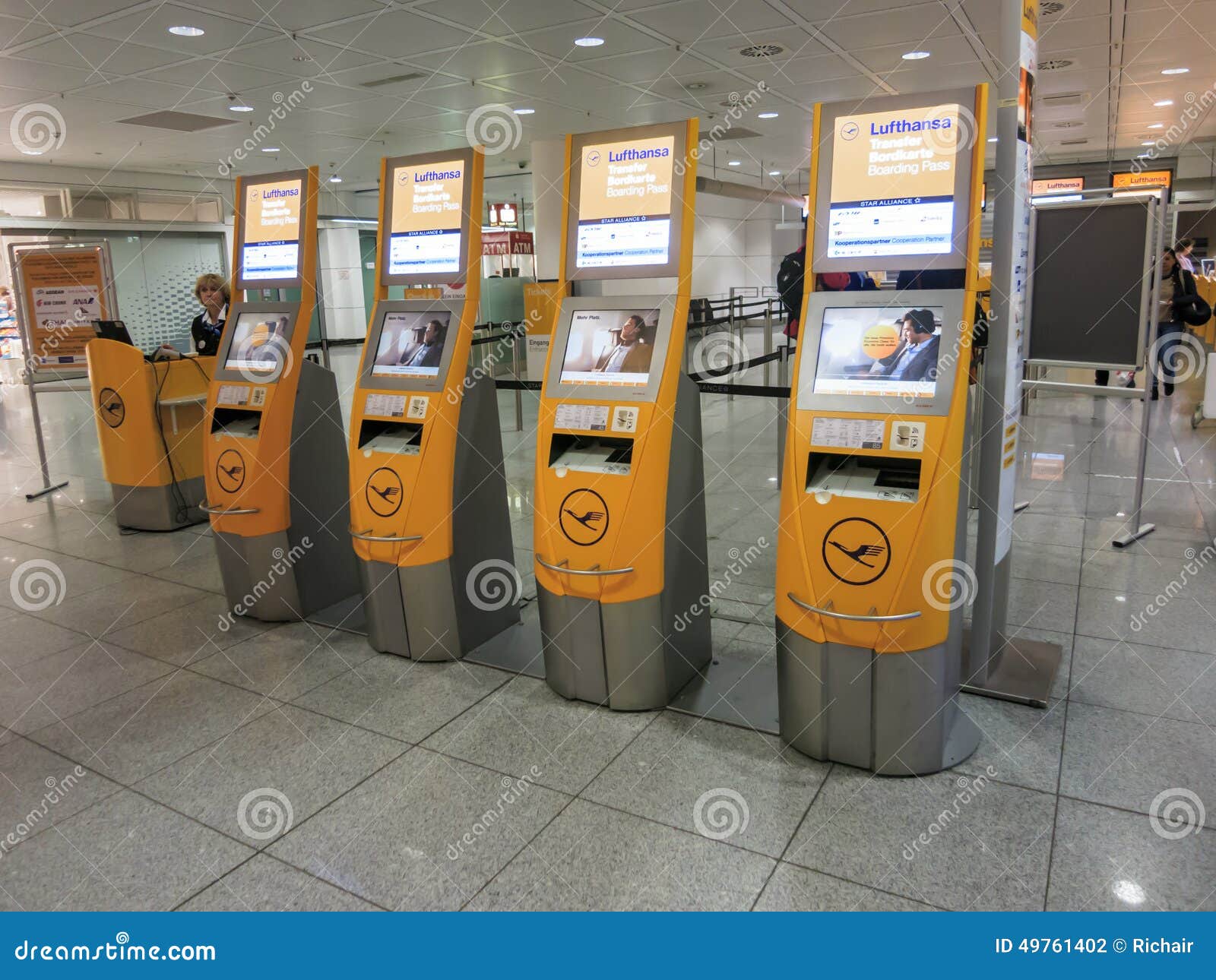 Self check-in machines editorial photography. Image of computer - 49761402