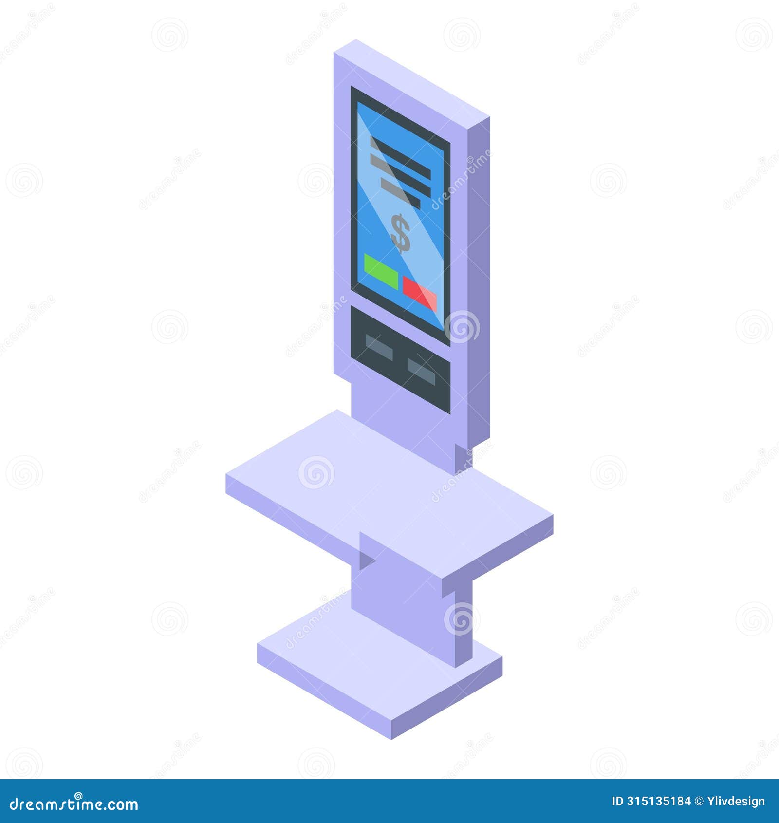Self Check Out Terminal Icon Isometric Vector. Automated Payment Stock ...
