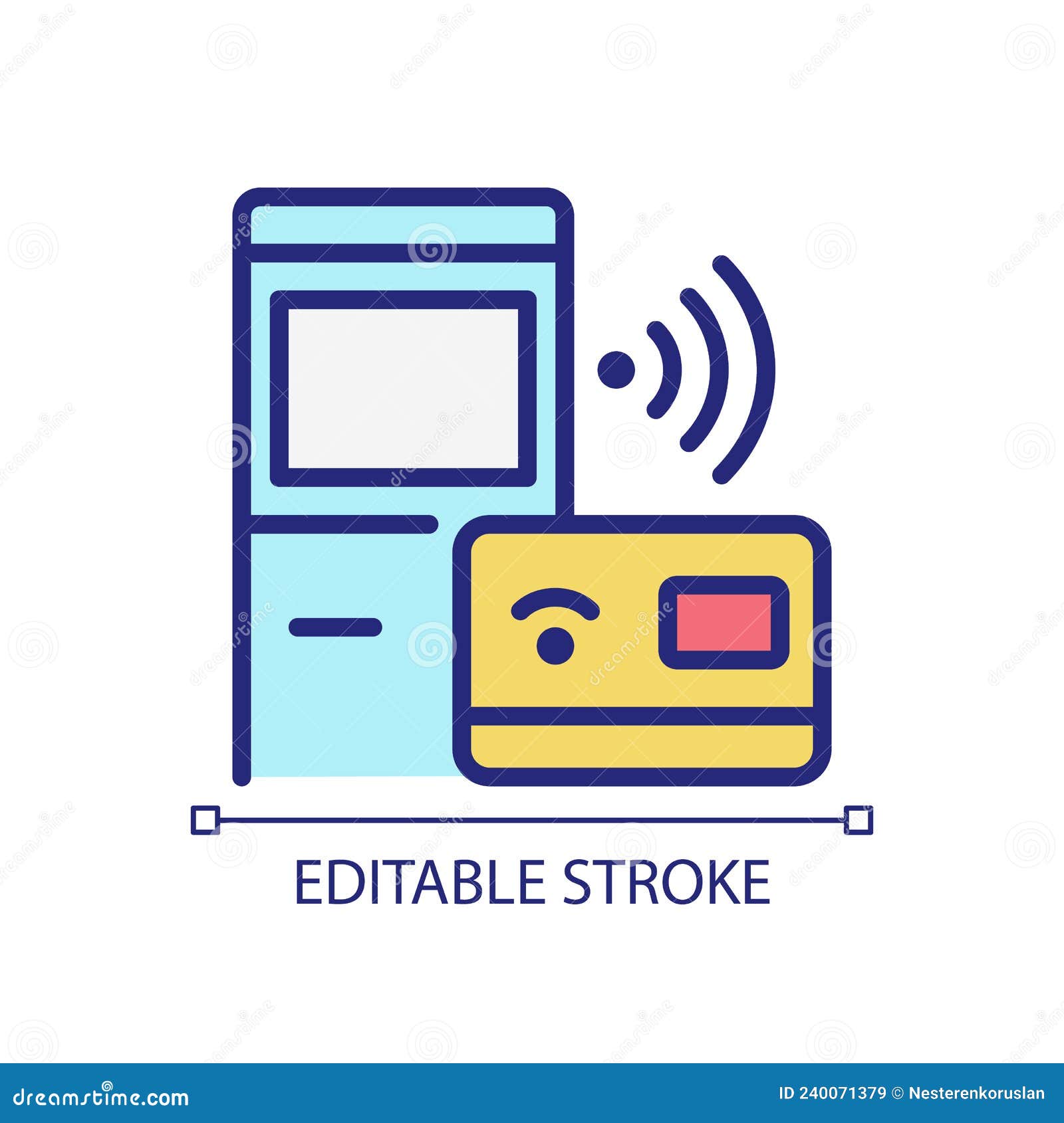 Self Checkout Kiosk Pixel Perfect RGB Color Icon Stock Vector ... Self Checkout Kiosk Pixel Perfect RGB Color Icon Stock Vector ...