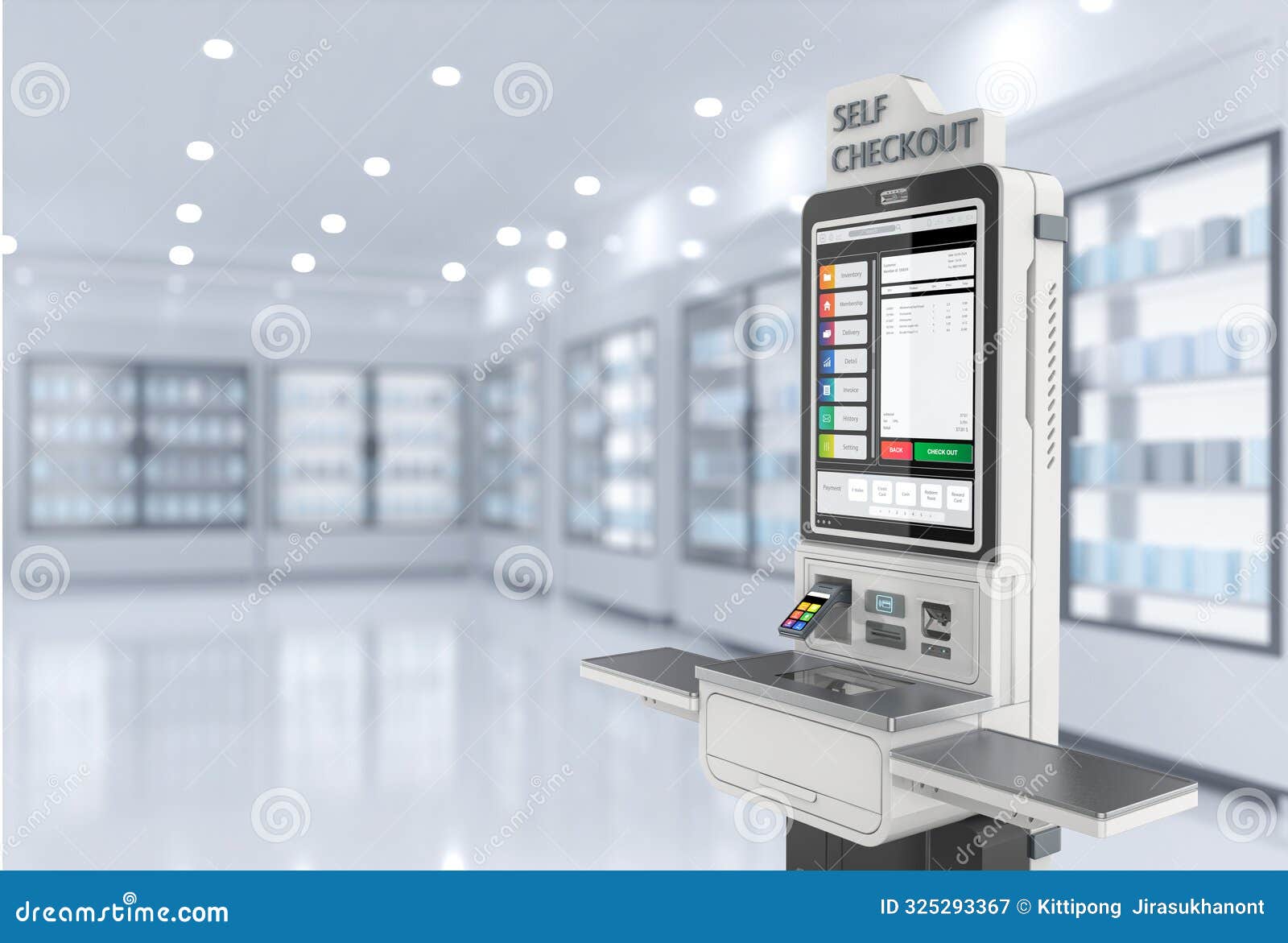 Self-checkout Kiosks Icon That Symbolizes Modern Shopping And Future ...