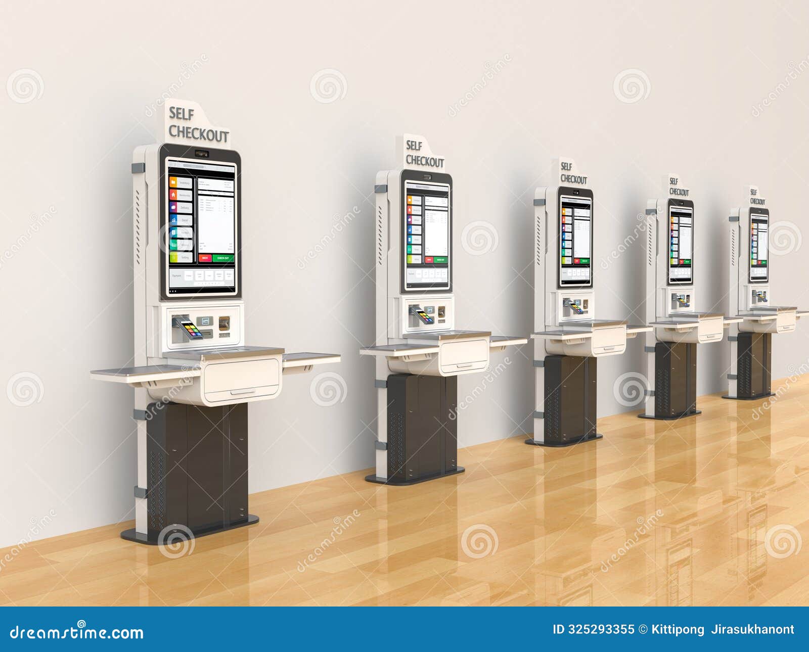 Self-checkout Kiosks Icon That Symbolizes Modern Shopping And Future ...