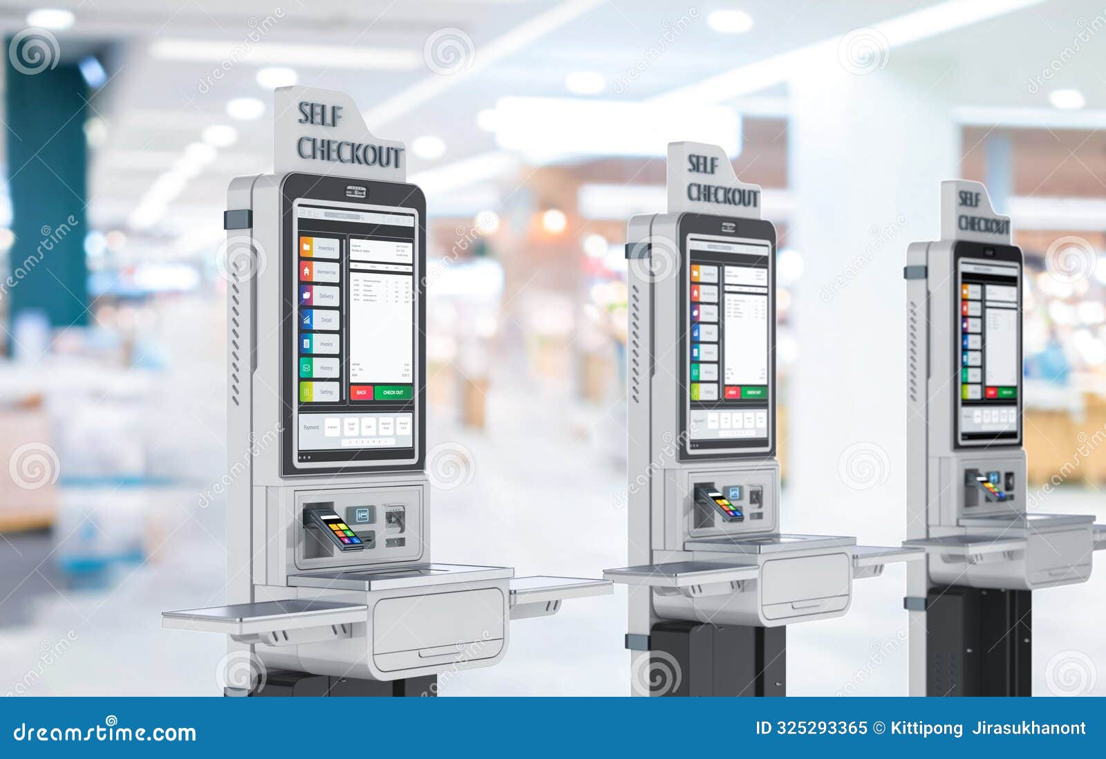 Self-checkout Kiosks Icon That Symbolizes Modern Shopping And Future ...