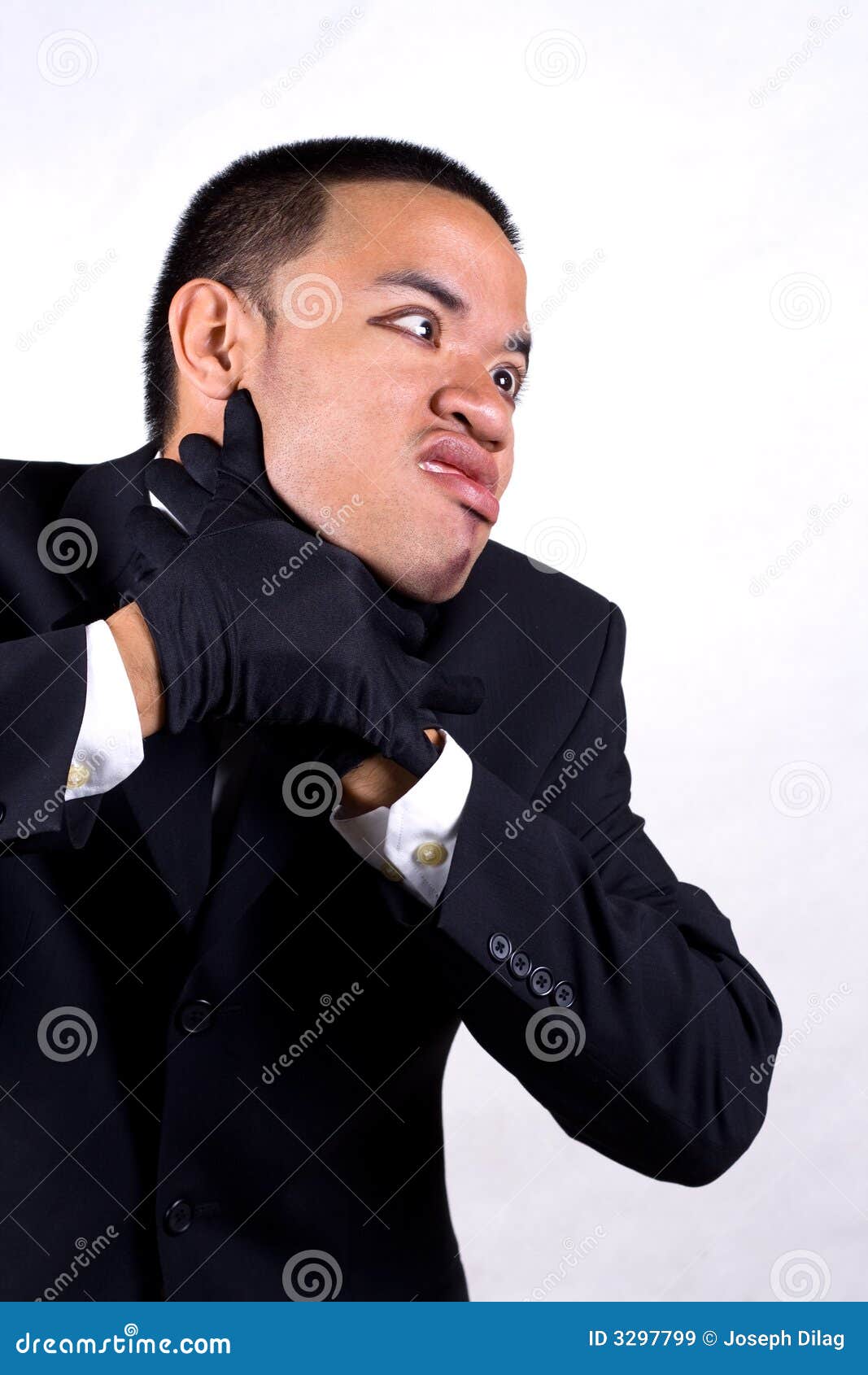 Self choking stock image. Image of choker, finger, attractive - 3297799