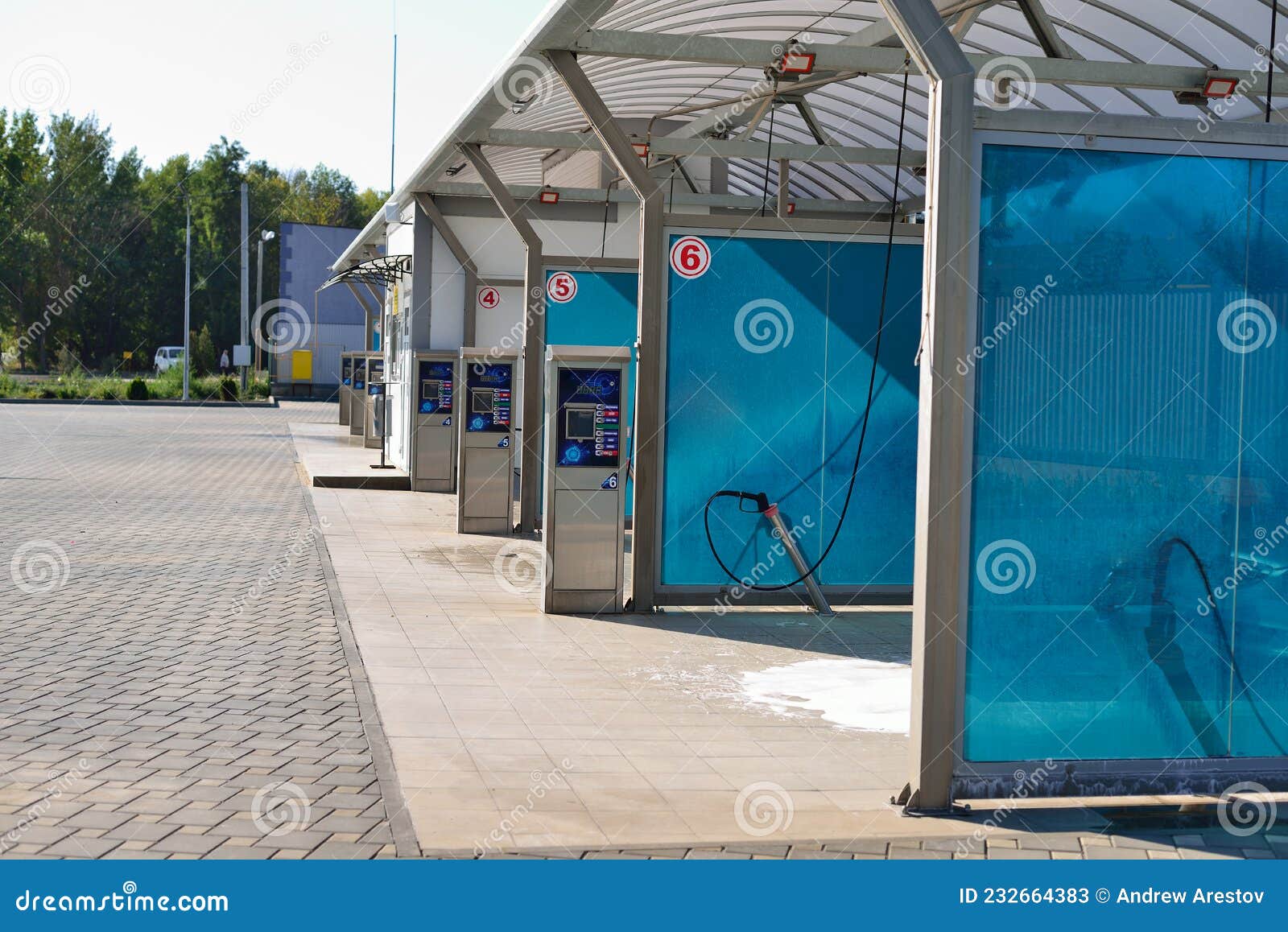 Self clean car wash editorial stock photo. Image of machine - 232664383