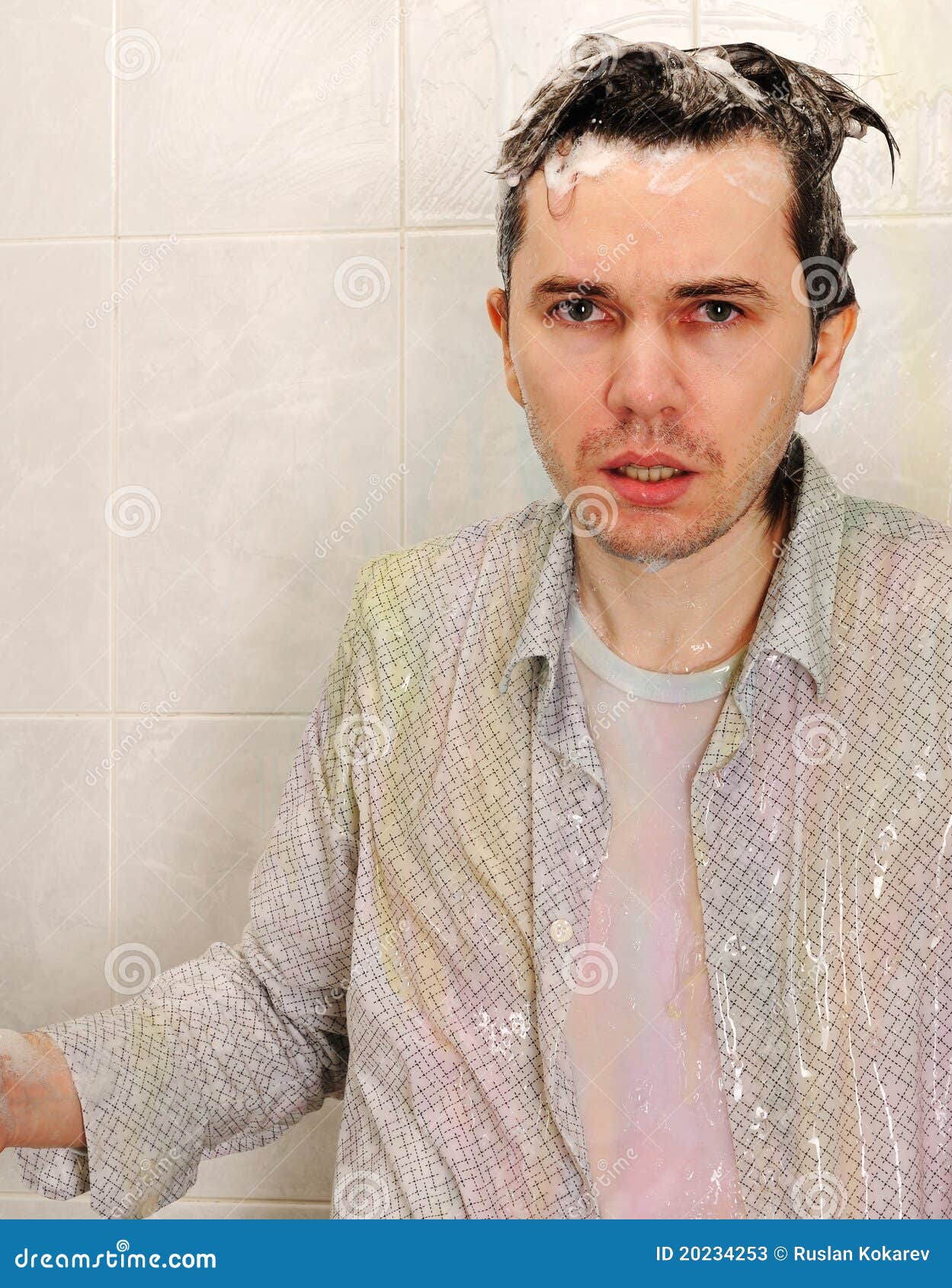 Self cleaning. stock image. Image of miserable, caucasian - 20234253