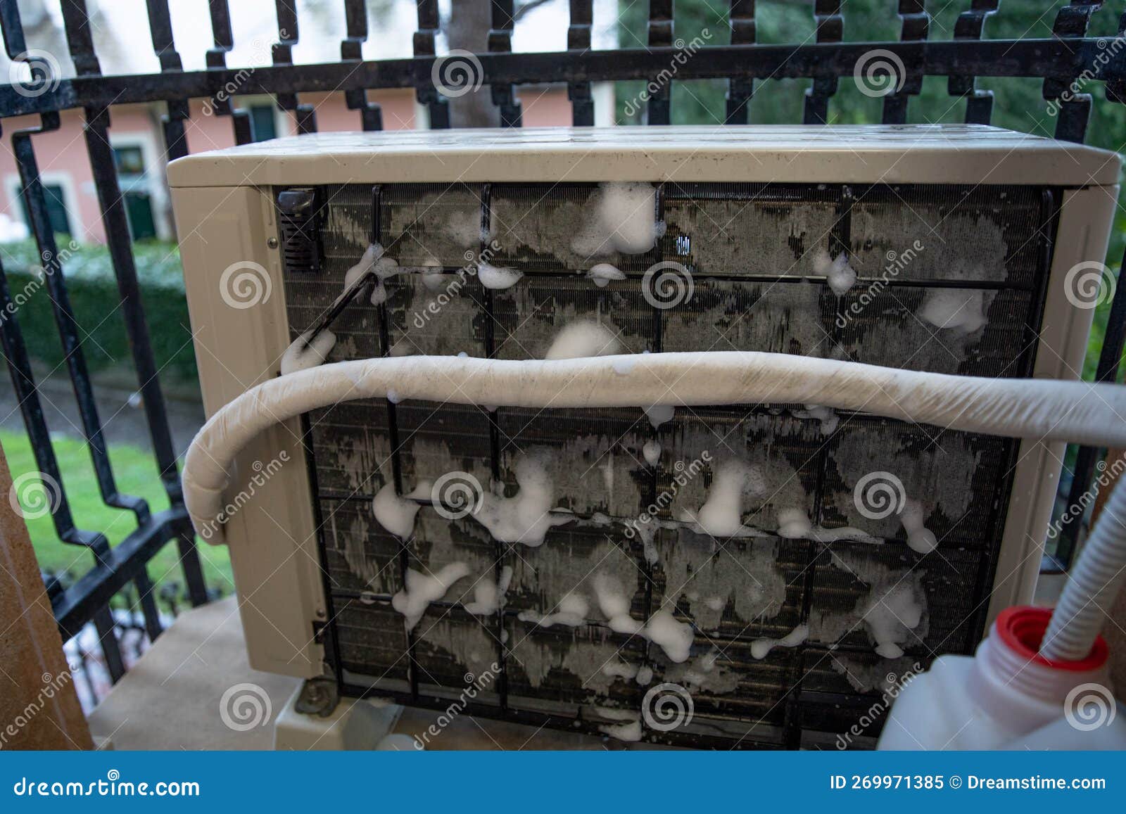 Self Cleaning Air Conditioning Unit with Active Foam Stock Image ...