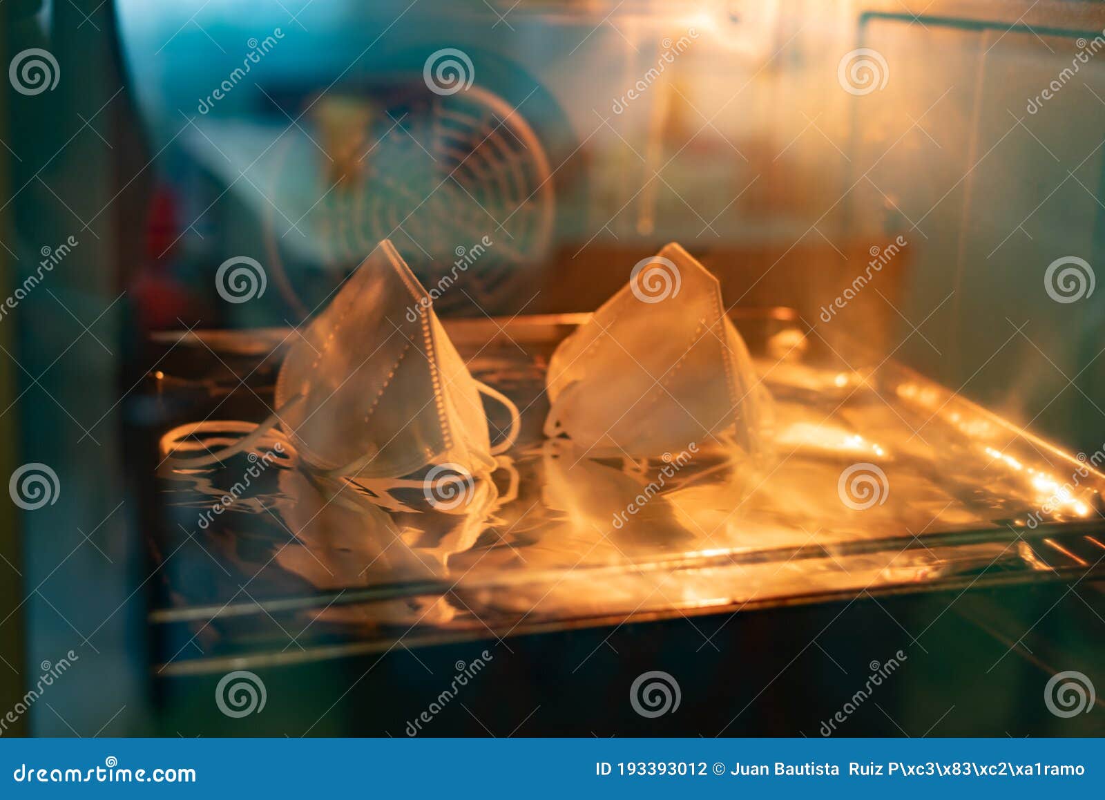 Self Cleaning of the Mask by Heat in a Conventional Oven Stock Photo ...
