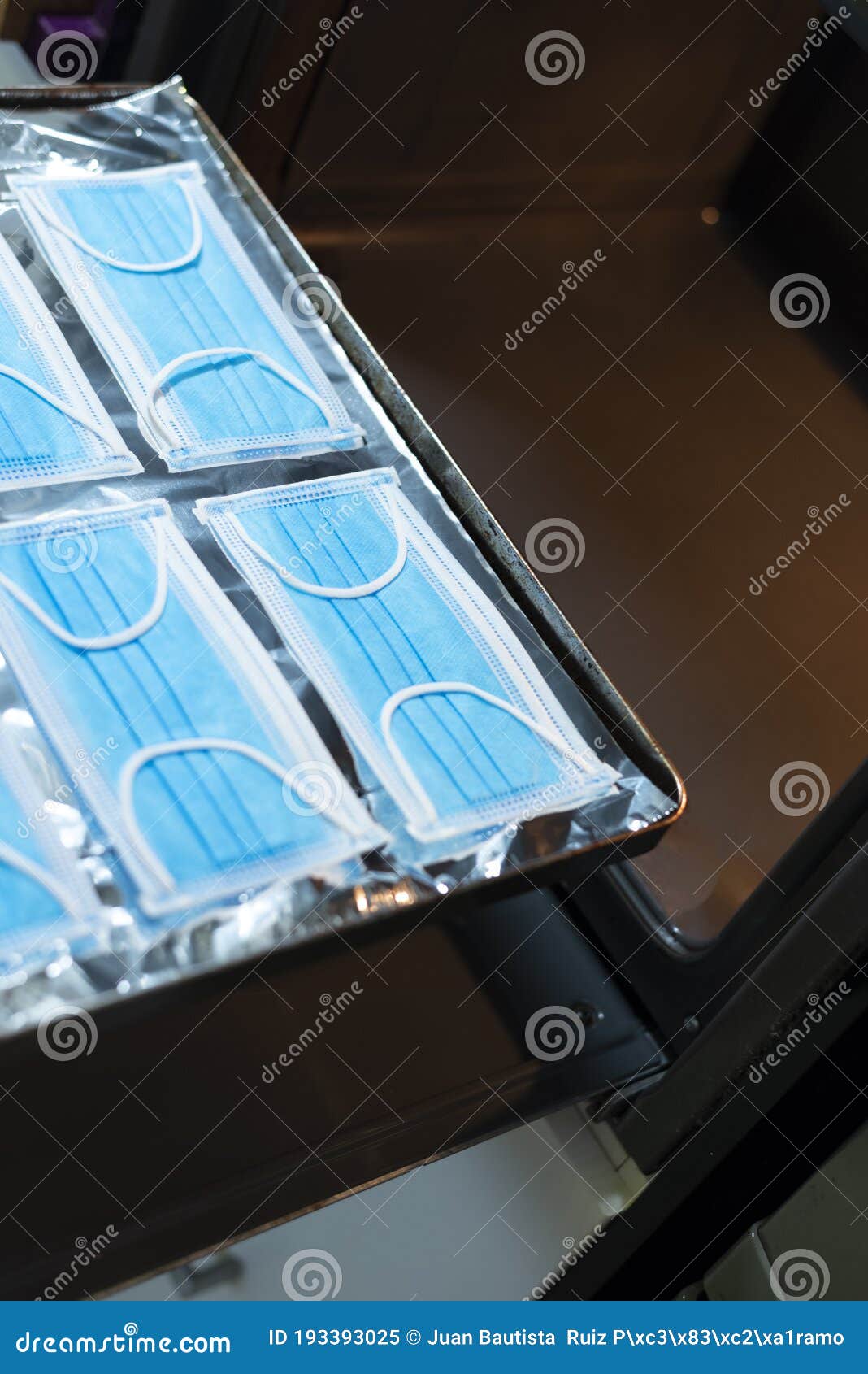 Self Cleaning of the Mask by Heat in a Conventional Oven Stock Image ...