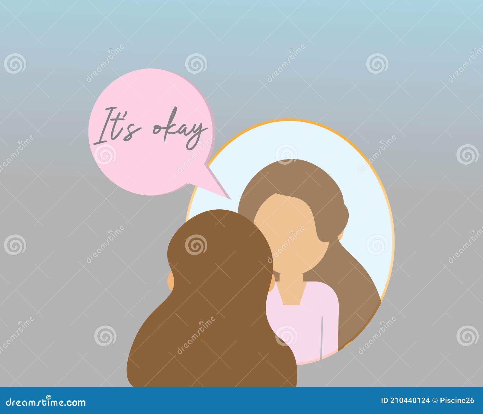 Self Compassion To Forgive Yourself Vector Stock Vector - Illustration ...