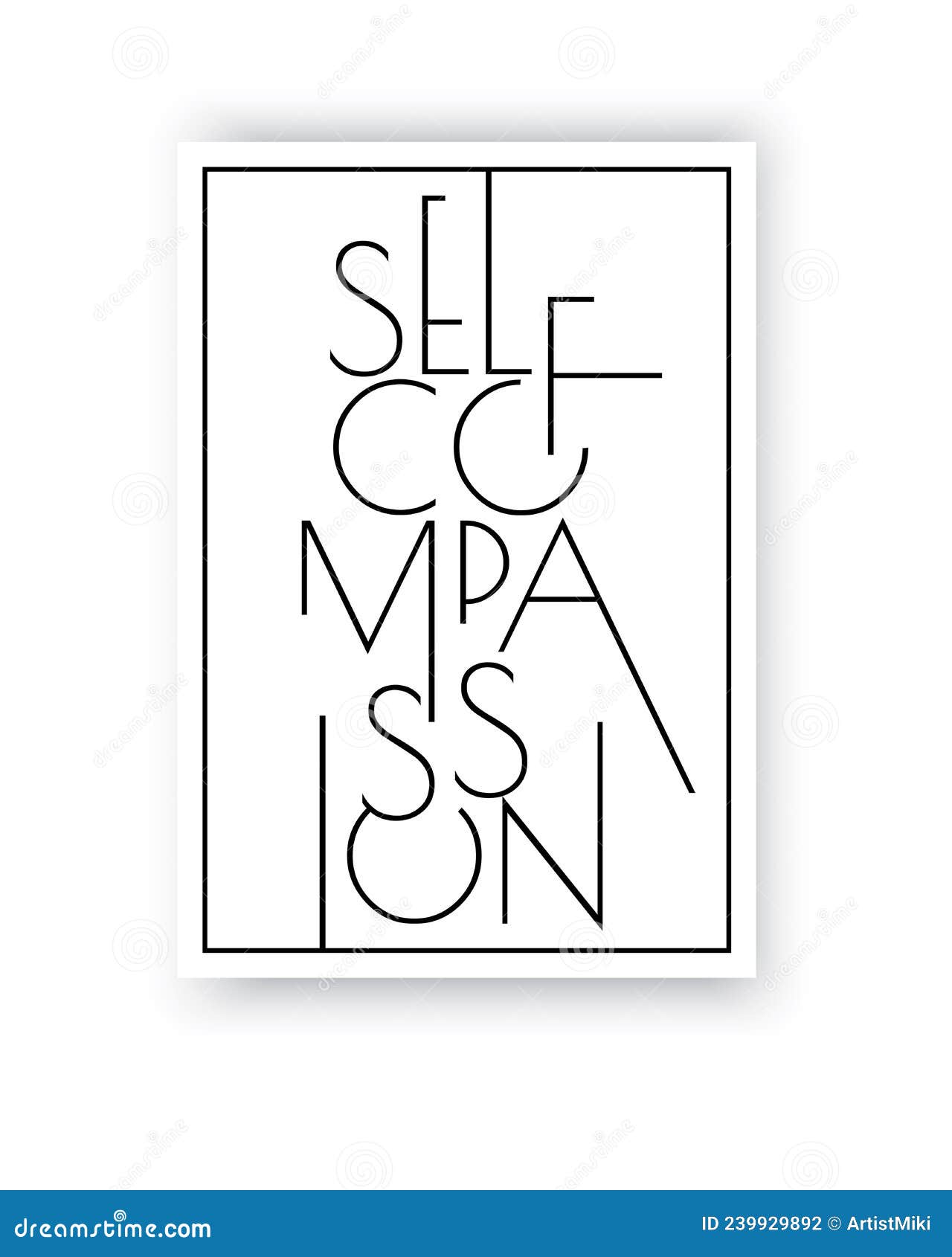Self-compassion, vector stock vector. Illustration of scandinavian ...