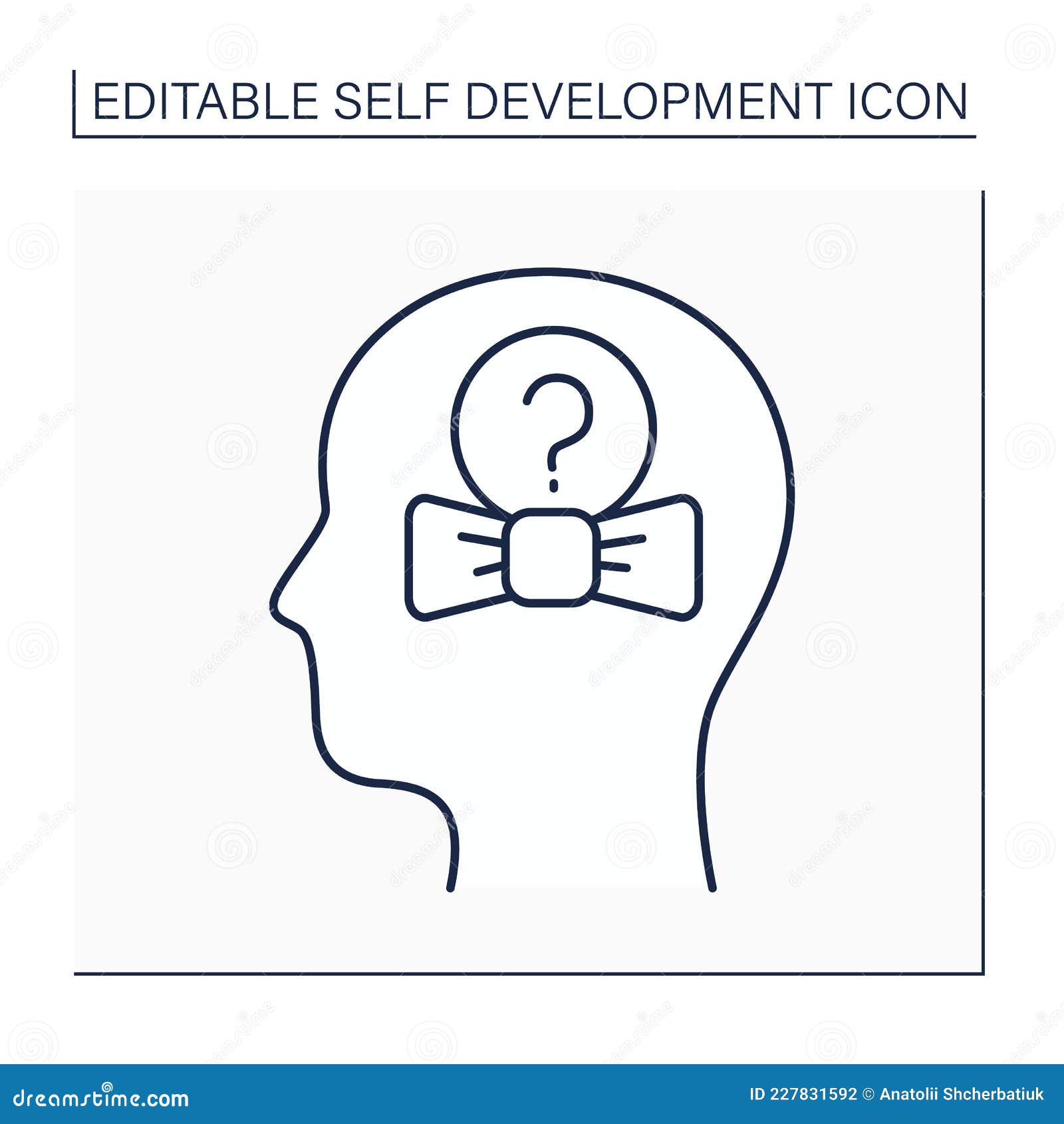 Self-concept line icon stock vector. Illustration of personal - 227831592