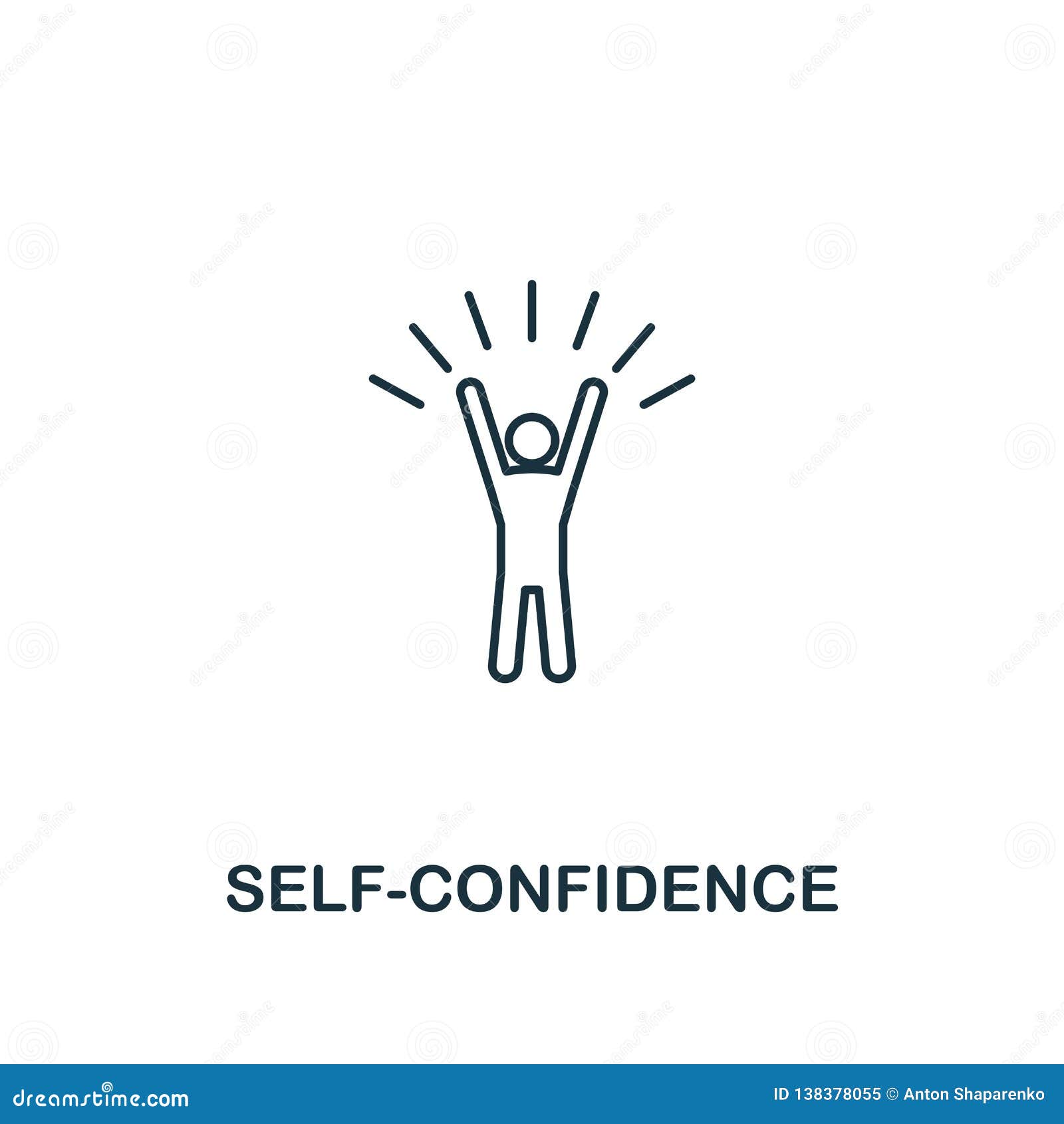 Self-Confidence Icon. Thin Outline CreativeSelf-Confidence Design from ...
