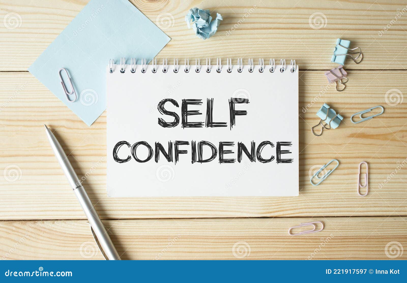 Self Confidence - Note Pad with Text, Business Stock Image - Image of ...