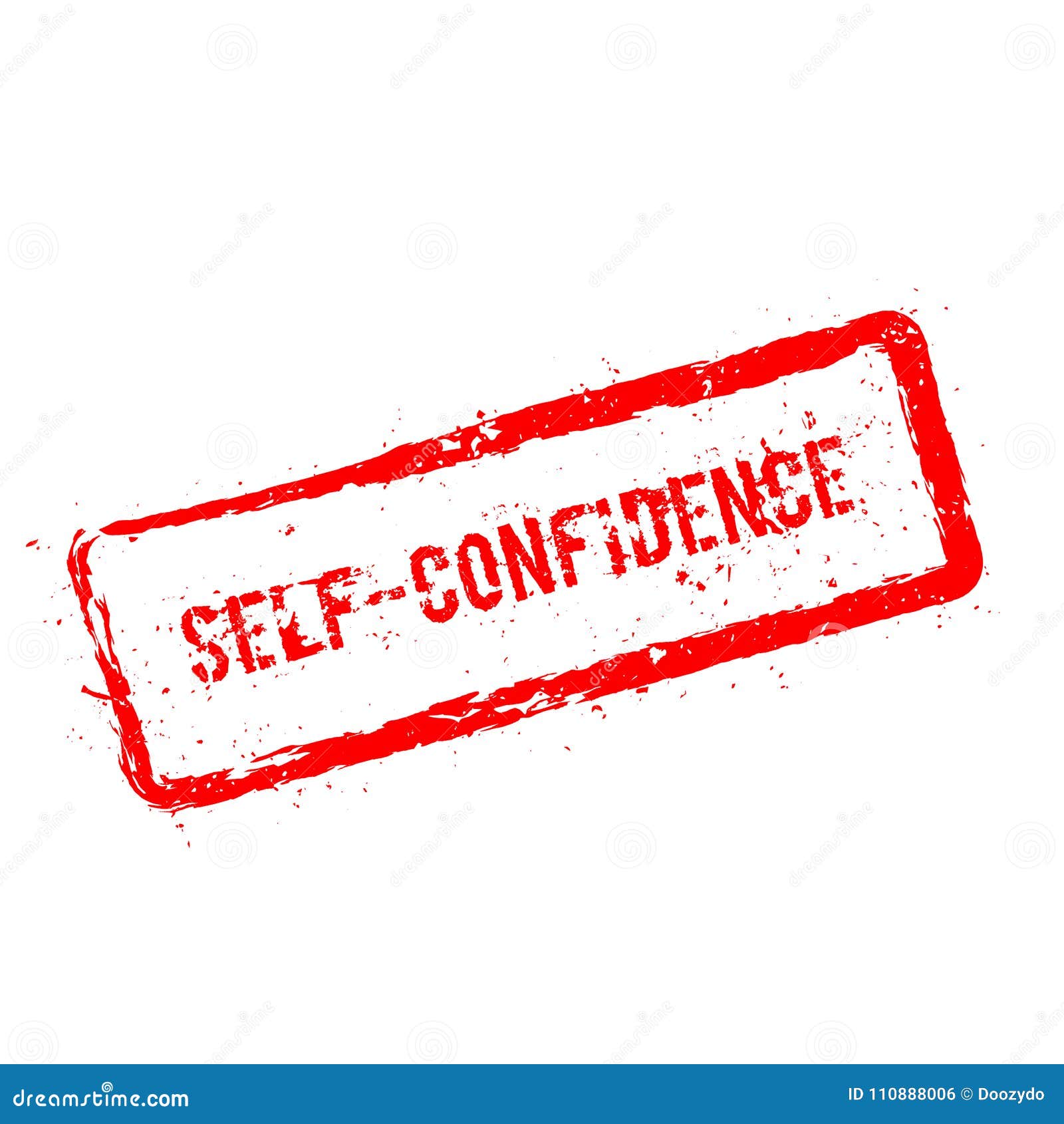 Self-confidence Red Rubber Stamp Isolated on. Stock Vector ...